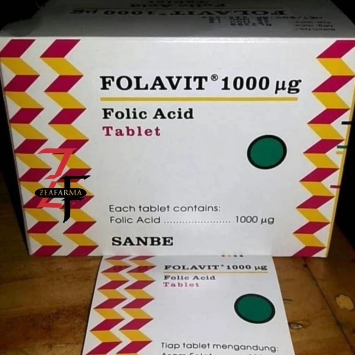 Jual FOLAVIT 1000 mcg Box 100 Tablet -(terjangkau & original) | Shopee ...