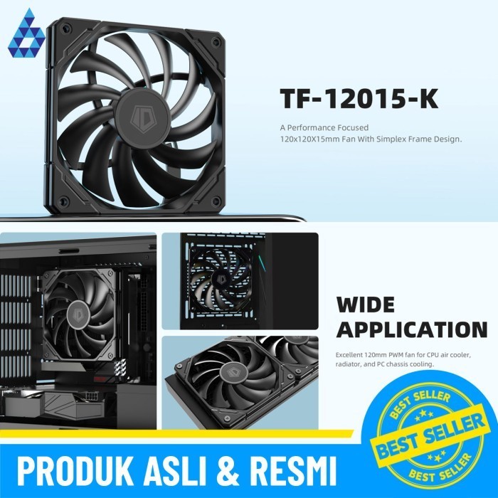 Jual ID-COOLING TF-12015-K BLACK 120mm x 15mm SLIM PWM Fan | Shopee ...