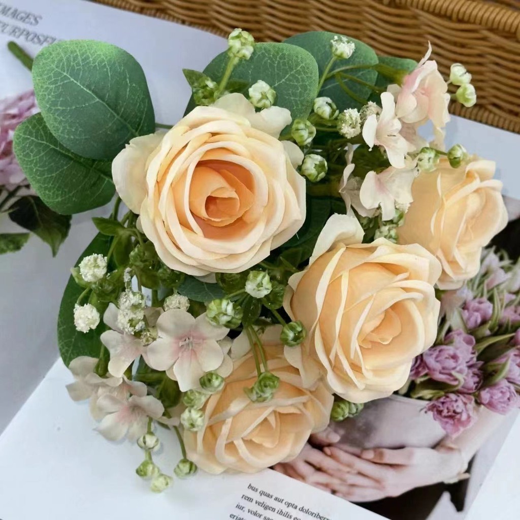 Jual BNW - Bouquet bunga BKT 763 SESE Mawar Artifisial Dekorasi Hiasan ...