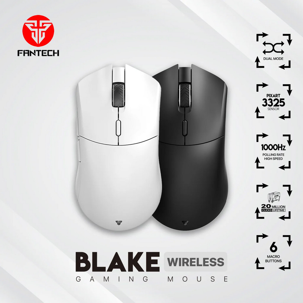 Jual FANTECH WGC5 BLAKE WIRELESS MOUSE GAMING RECHARGEABLE DUAL MODE ...