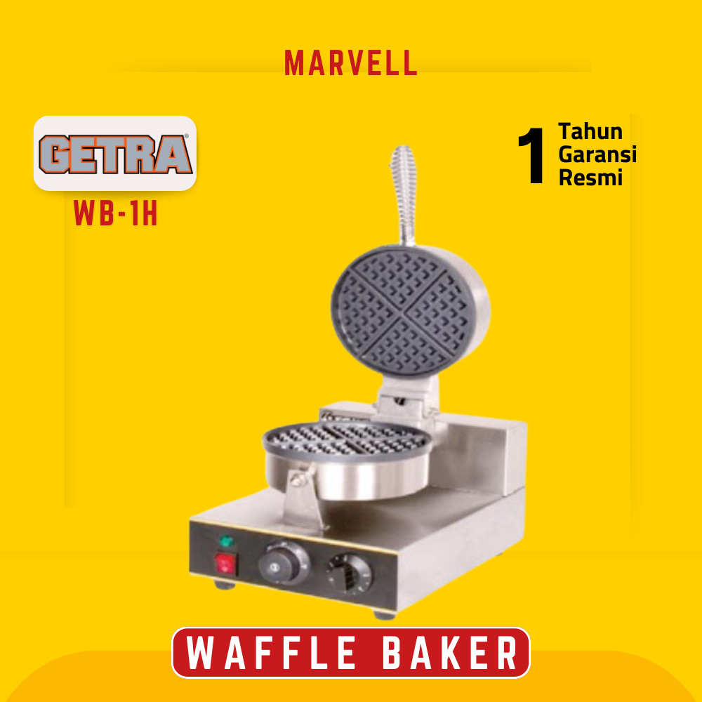 Jual GETRA WB 1H WB-1H Waffle Maker Croffle Mesin Waffle Diameter 18 Cm ...
