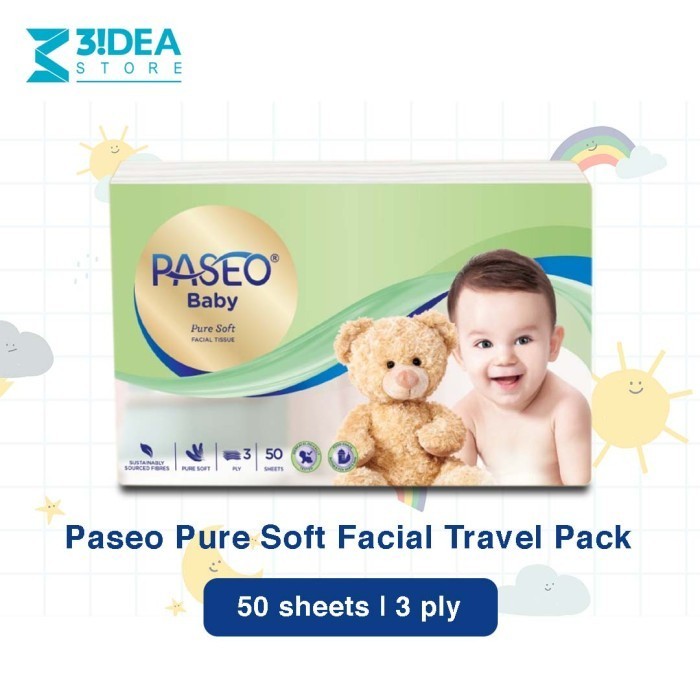 Jual paseo baby travel pack 50 sheets /paseo baby facial soft 50 sheet ...
