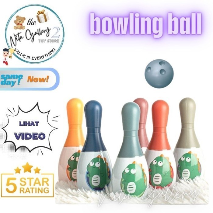 Jual GALLERY -Mainan edukasi Anak Bola Bowling Ball Ukuran Besar Set ...