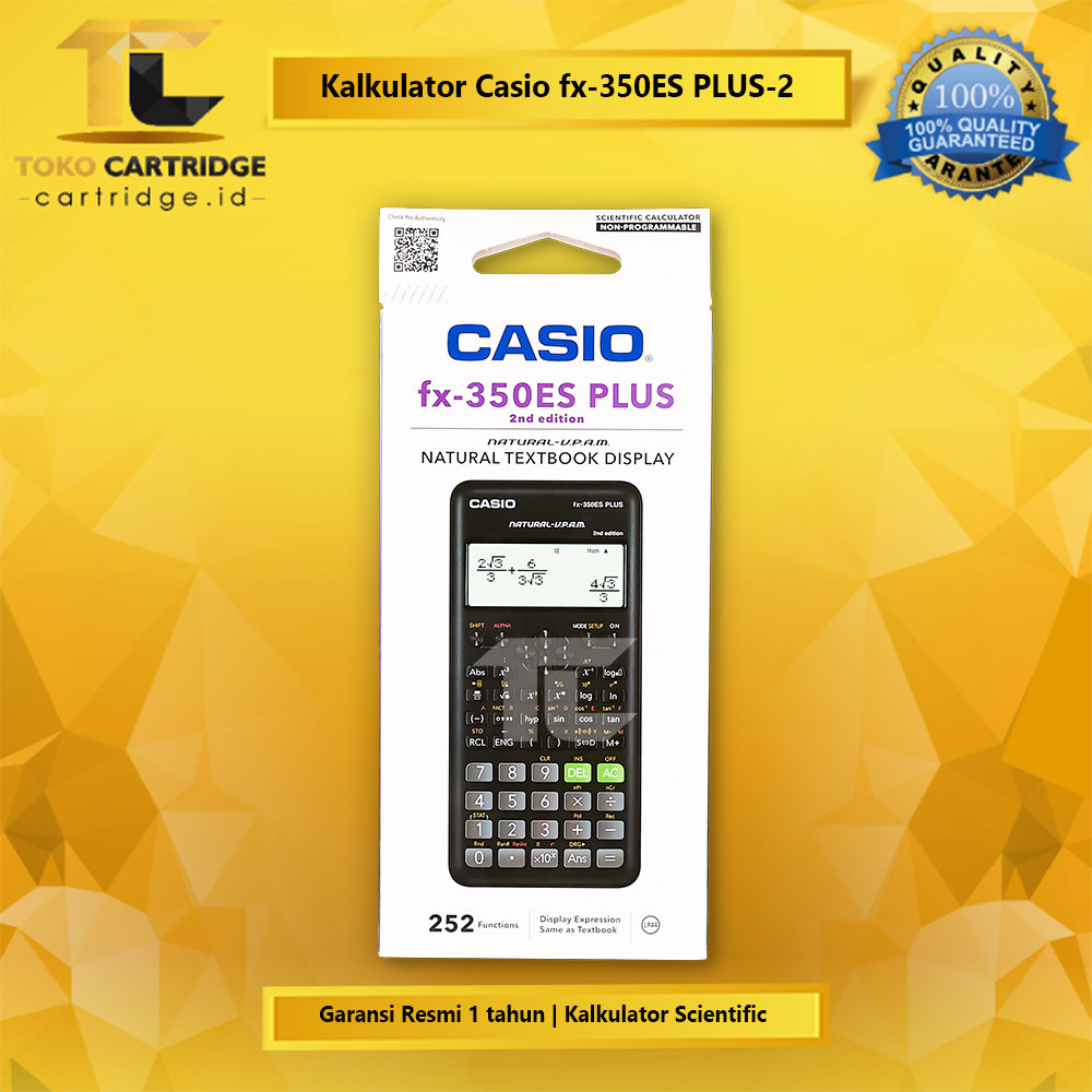 Jual Kalkulator Casio FX 350ES PLUS-2 Scientific Calculator Ilmiah Standar FX-350ES Plus 2 ...