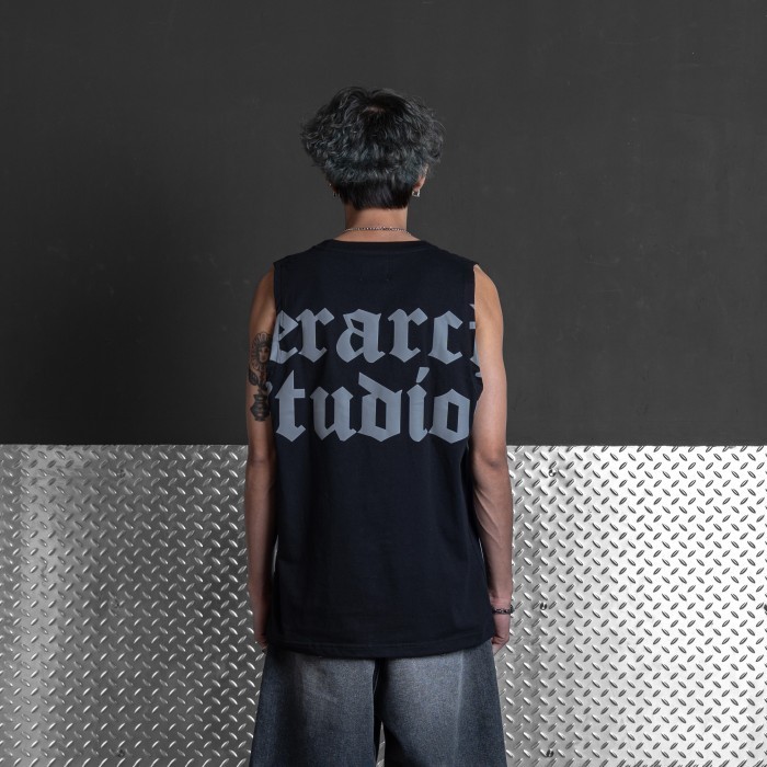 Jual HIERARCHY STUDIOS Chroma - Black Basic Wide Oversized Sleeveless ...