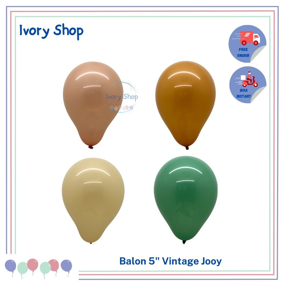 Jual Balon Latex Retro Vintage 5 Inch Balon Mini Choco Dusty Green ...