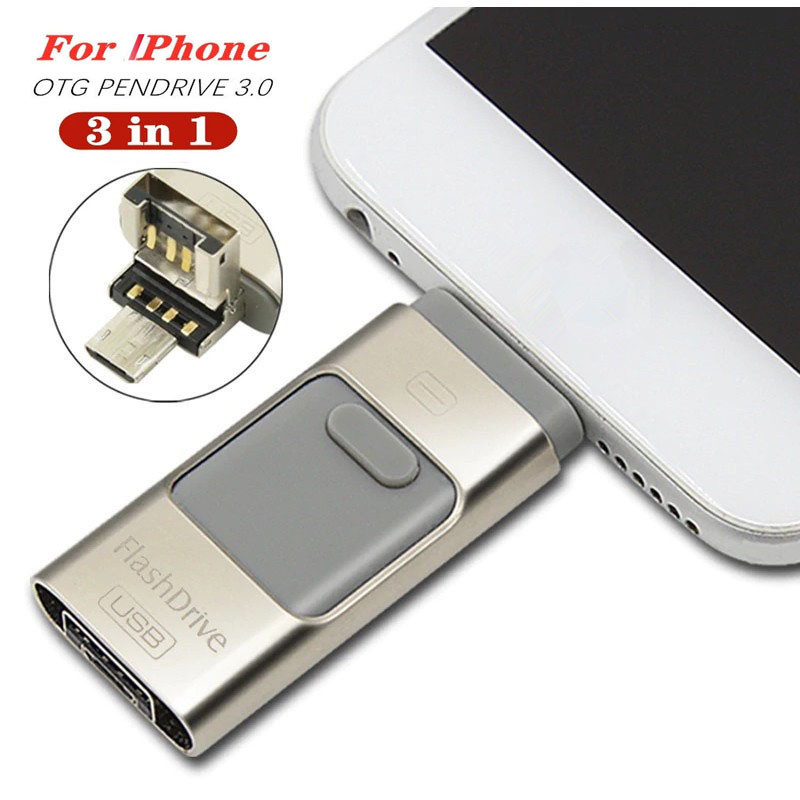Jual Flash Drive OTG 1TB FOR iphone 128GB 1TB Flashdisk 3 in 1 FOR ...