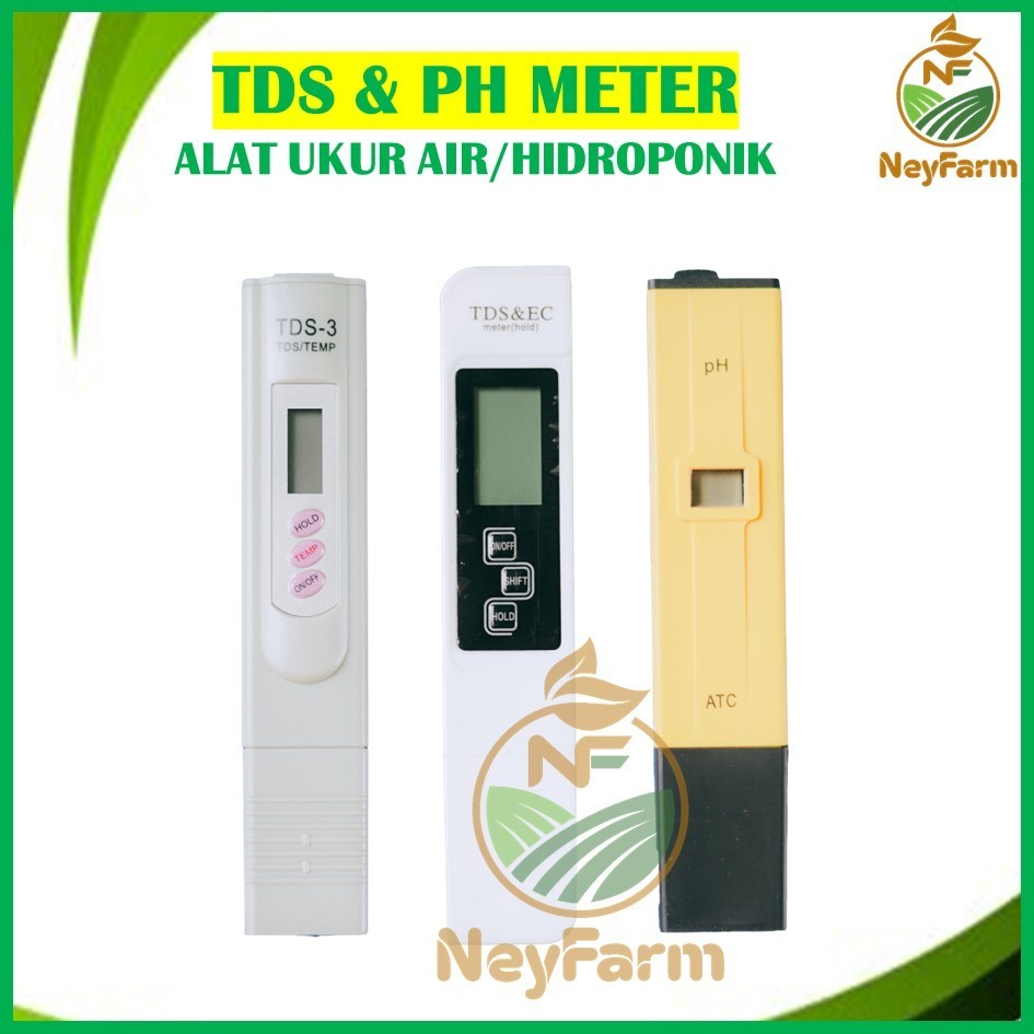 Jual TDS 3 Meter Digital Alat Ukur Nutrisi PPM Air dan PH Meter Alat Ukur Keasaman Air ...