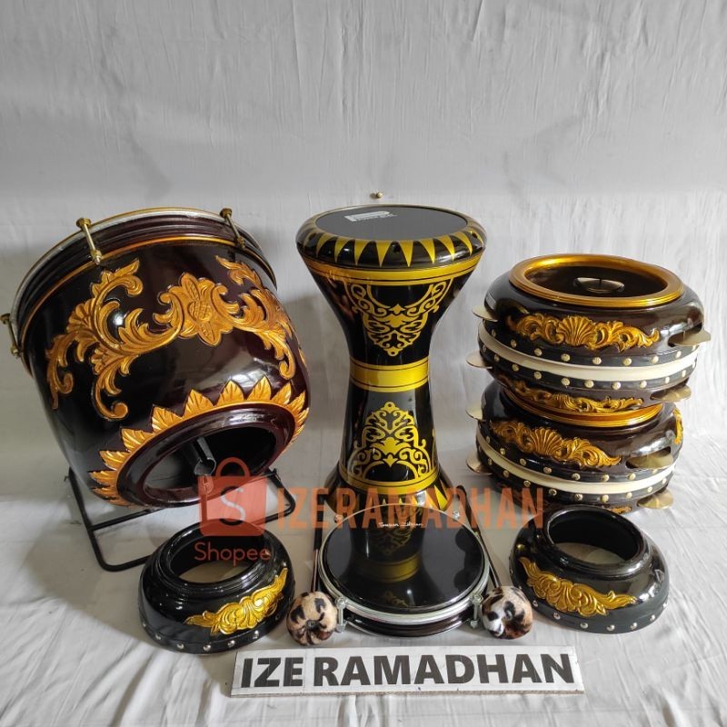 Jual Hadroh Full Set Ukir Jepara Versi Habib Syekh Komplit 9 Alat ...