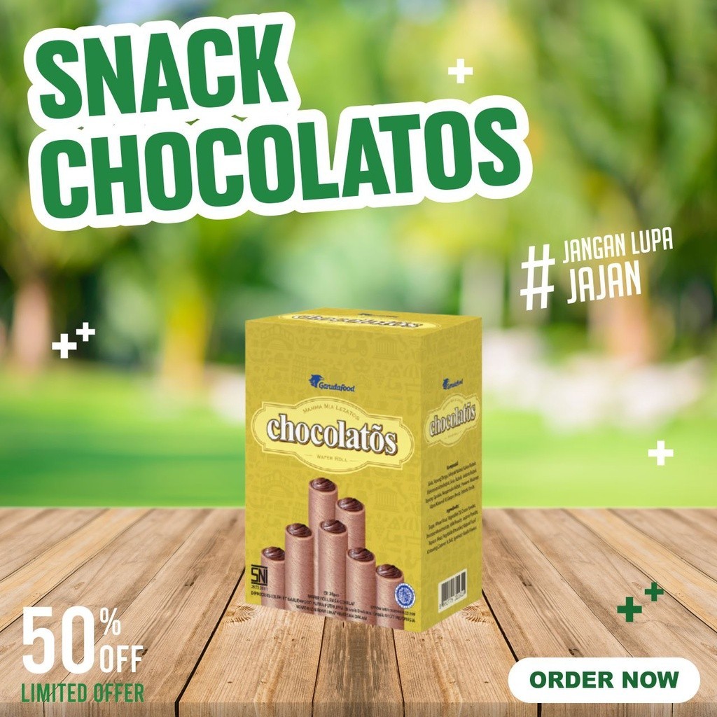 Jual Chocolatos Wafer Roll 1 Box - 24 Pcs Dus Pak - Stick Coklat Murah ...