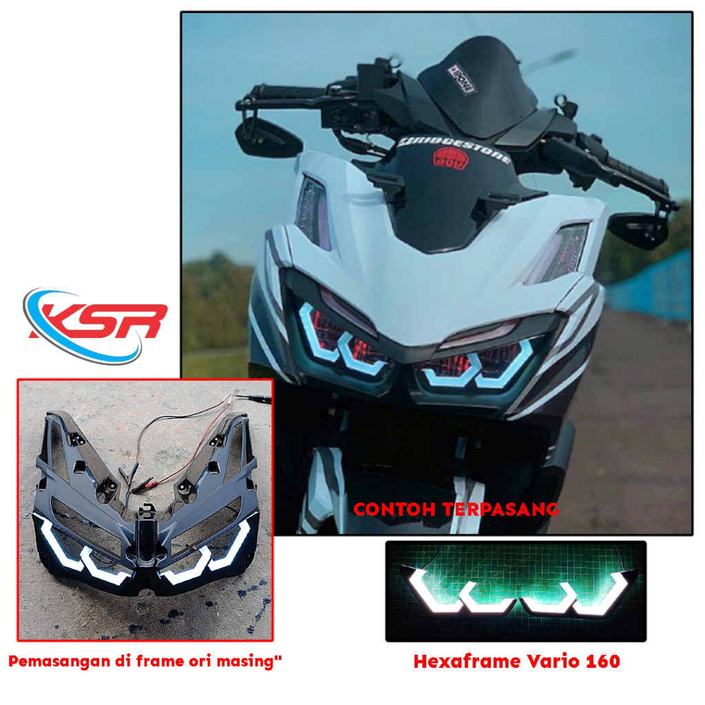 Jual Lampu HEXA custom vario 160 model BMW,lampu custom click 160 model ...