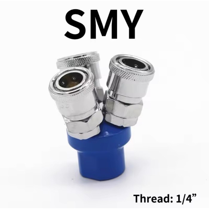 Jual YOLO SMV Konektor 3 Cabang Kompresor Udara Angin Pneumatik Quick ...
