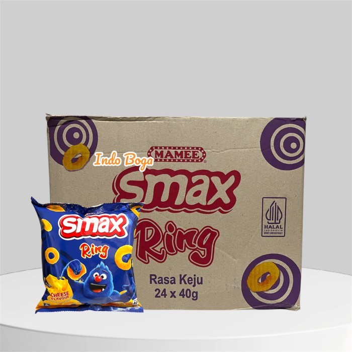 Jual KARTONAN Smax Ring Cheese 40 gram x 24 pcs / snack keju smax isi ...
