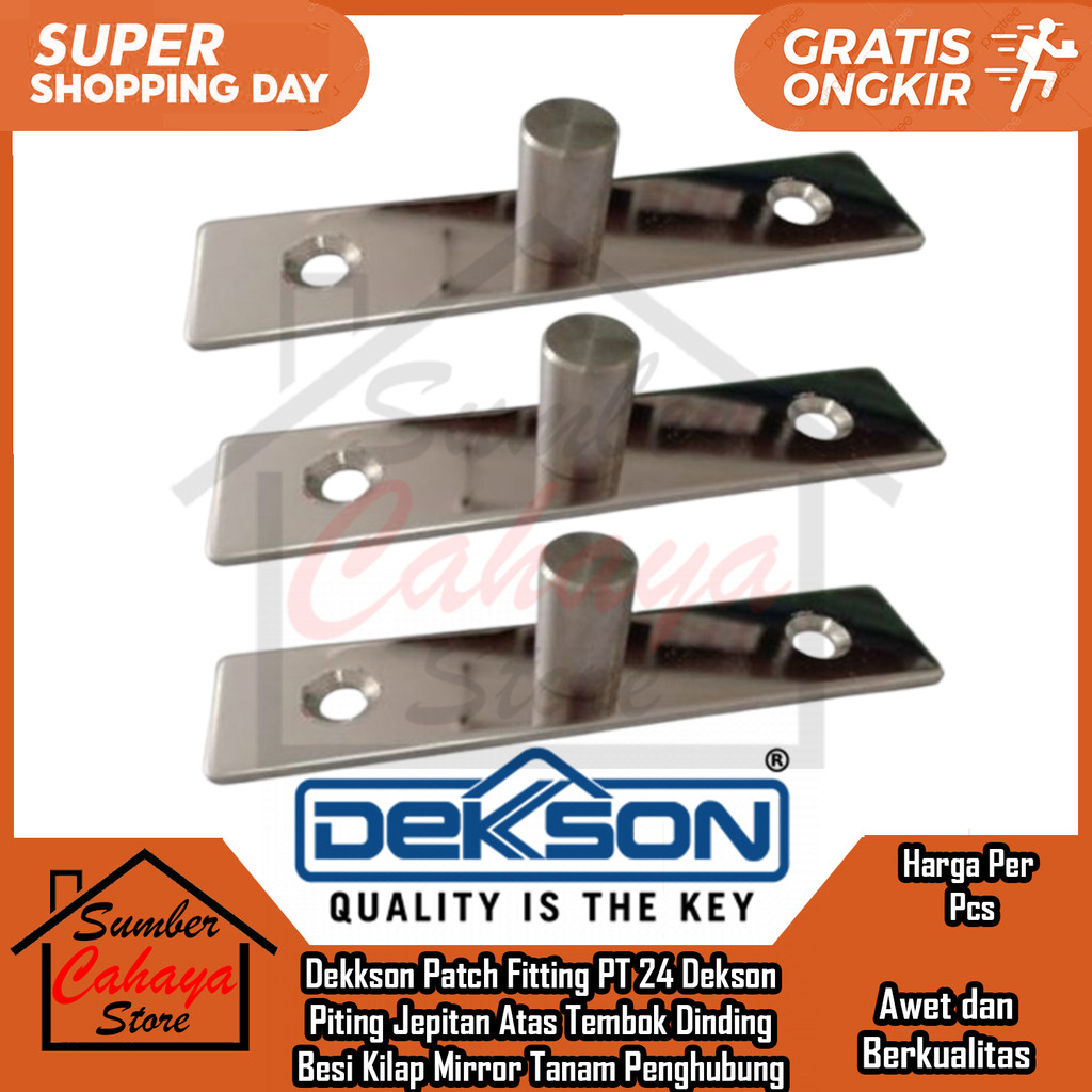 Jual Dekkson Patch Fitting PT 24 Top Fiting Pintu Kaca PT24 Dekson Piting Pitting Jepitan Atas ...