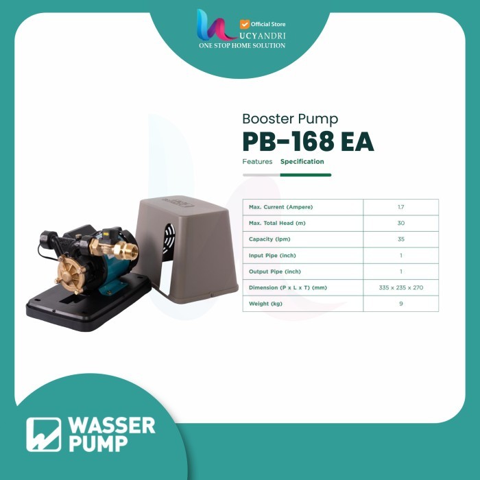 Jual Pompa Dorong Wasser PB 168 EA Booster Pump | Shopee Indonesia