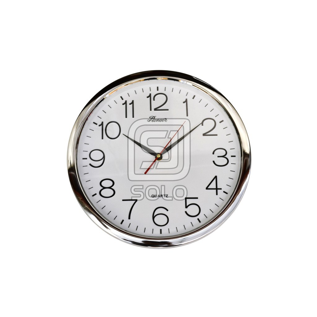 Jual Clock Jam Dinding Rumah Kotak Bulat Pioneer 2018 Chrome Bundar ...