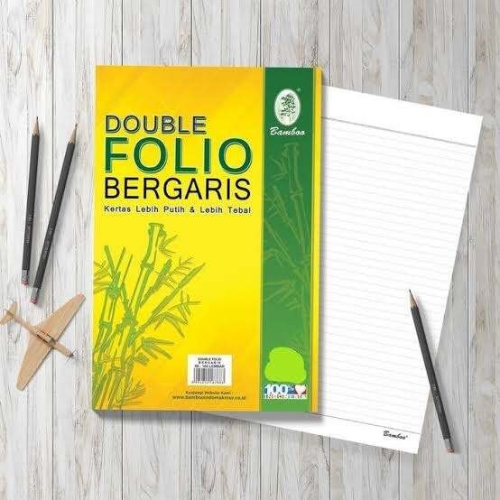Jual Kertas Double Folio Bergaris Bamboo / 100 Lembar | Shopee Indonesia