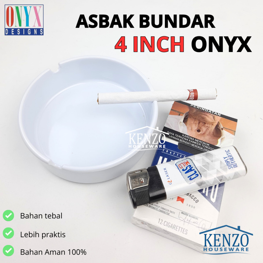 Jual Asbak Melamin Bulat Bundar Tempat Putung Roko Rokok Tebal Awet ...