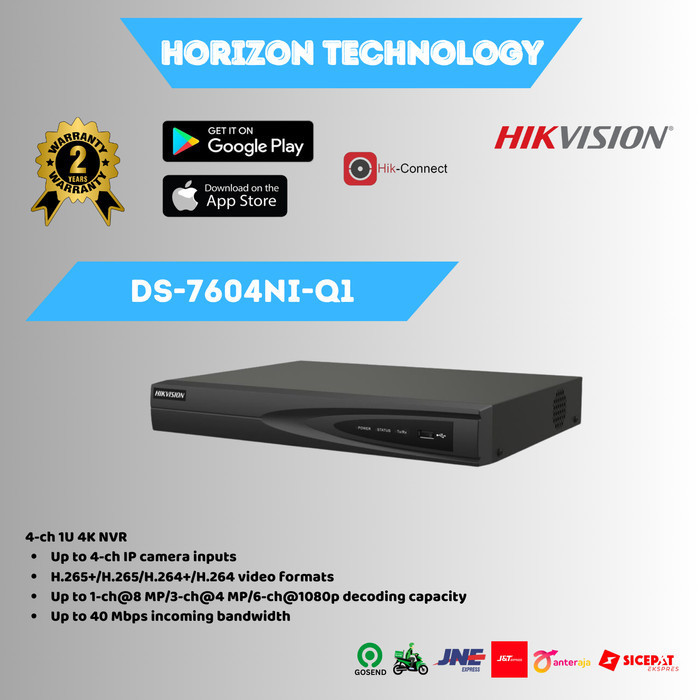 Jual Hikvision DS-7604NI-Q1 4K NVR 4 Channel | Shopee Indonesia