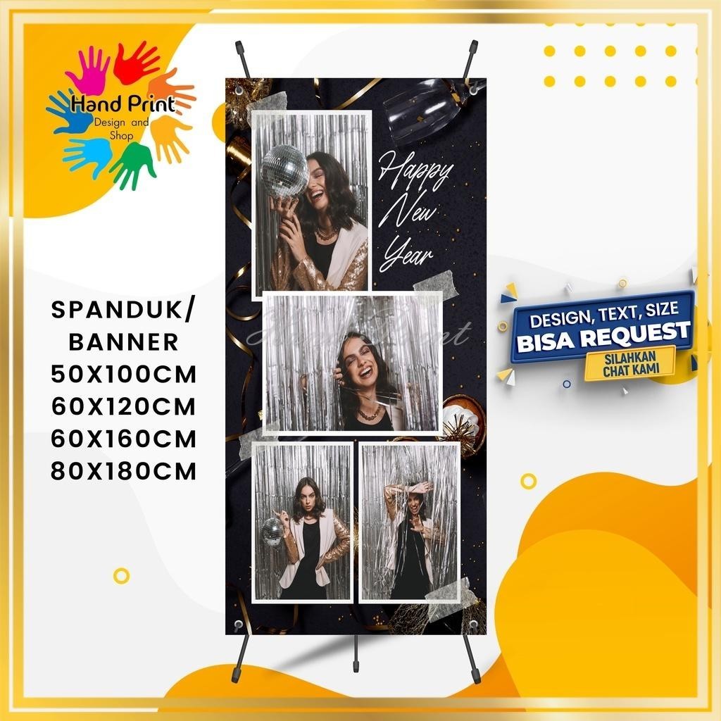 Jual SPANDUK / BANNER Selamat Tahun Baru Happy New Year C Spanduk ...