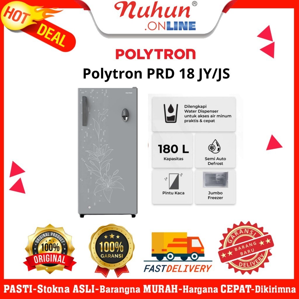 Jual KULKAS POLYTRON PRD 18 JY 1 PINTU 180 LITER DENGAN DISPENSER AIR ...