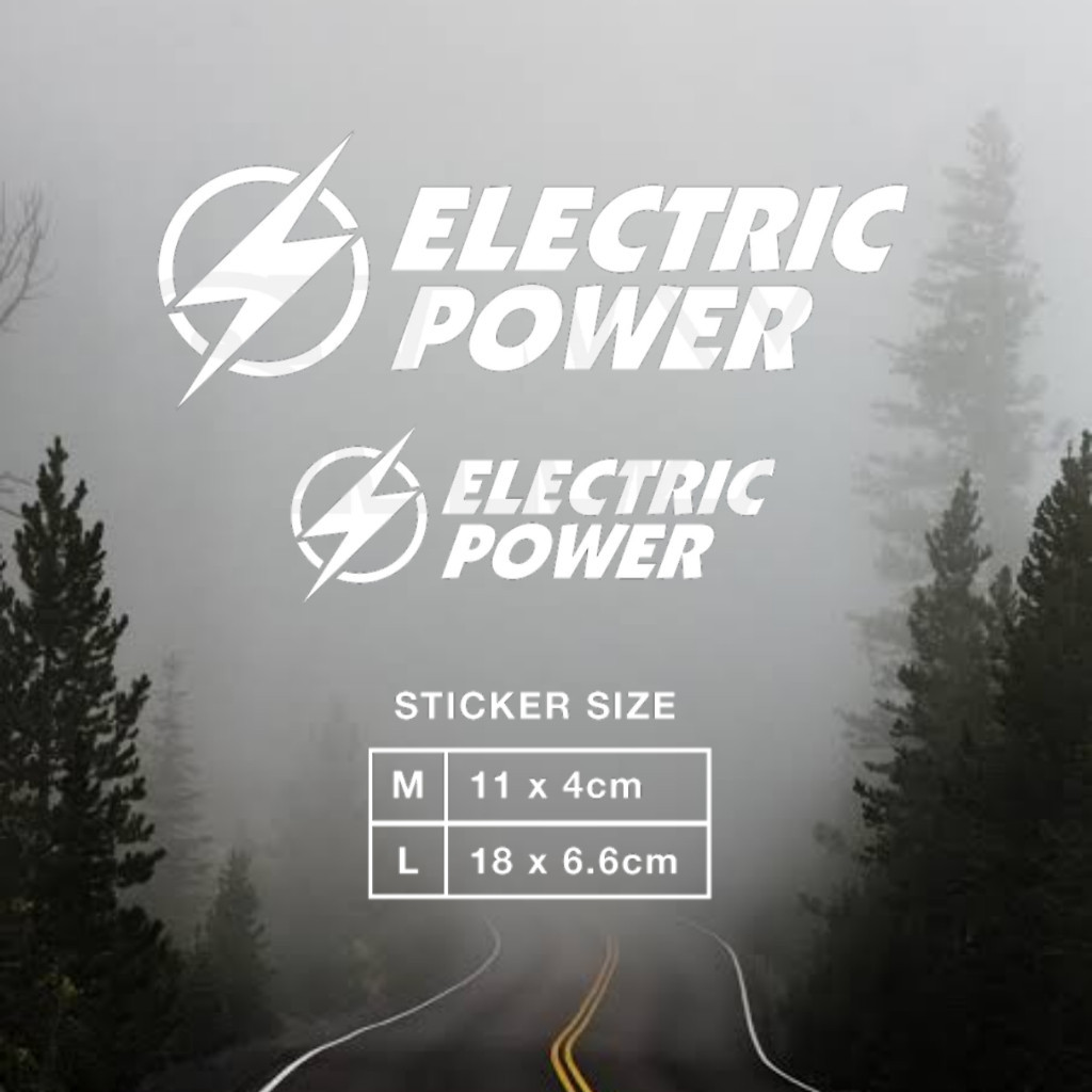 Jual Sticker Cutting Stiker Electric Power untuk Motor Mobil Listrik ...