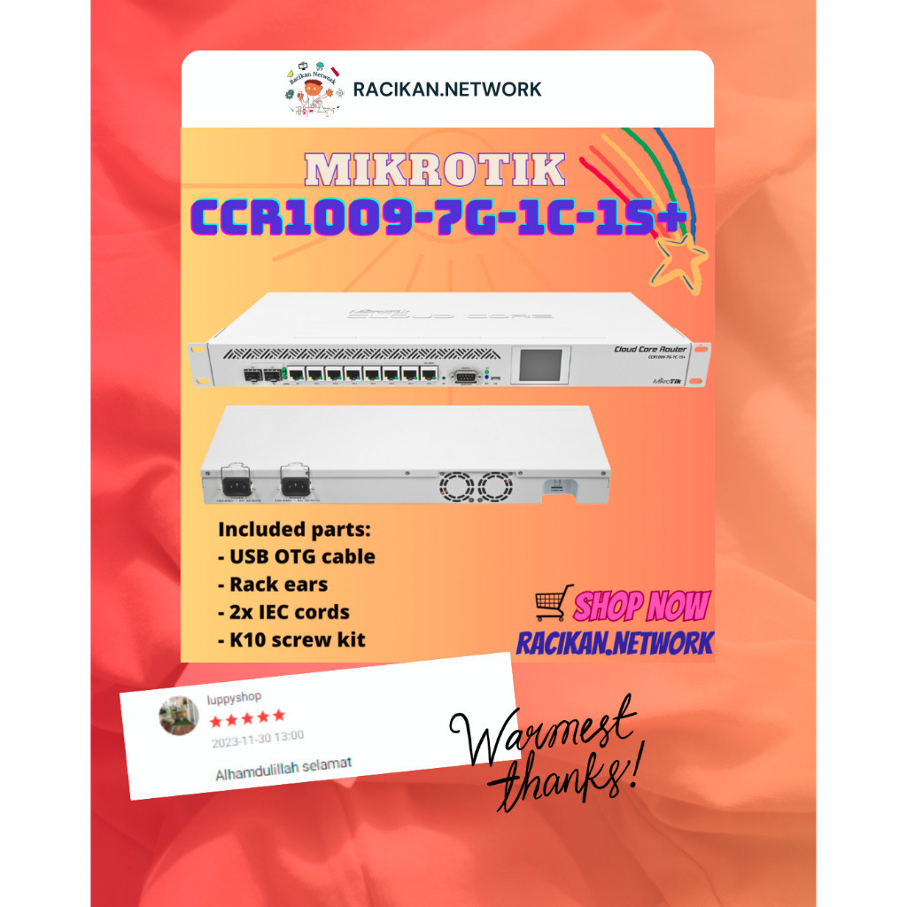 Jual Mikrotik CCR1009-7G-1C-1S+ 7x Gigabit Ethernet, 1x Combo port ...