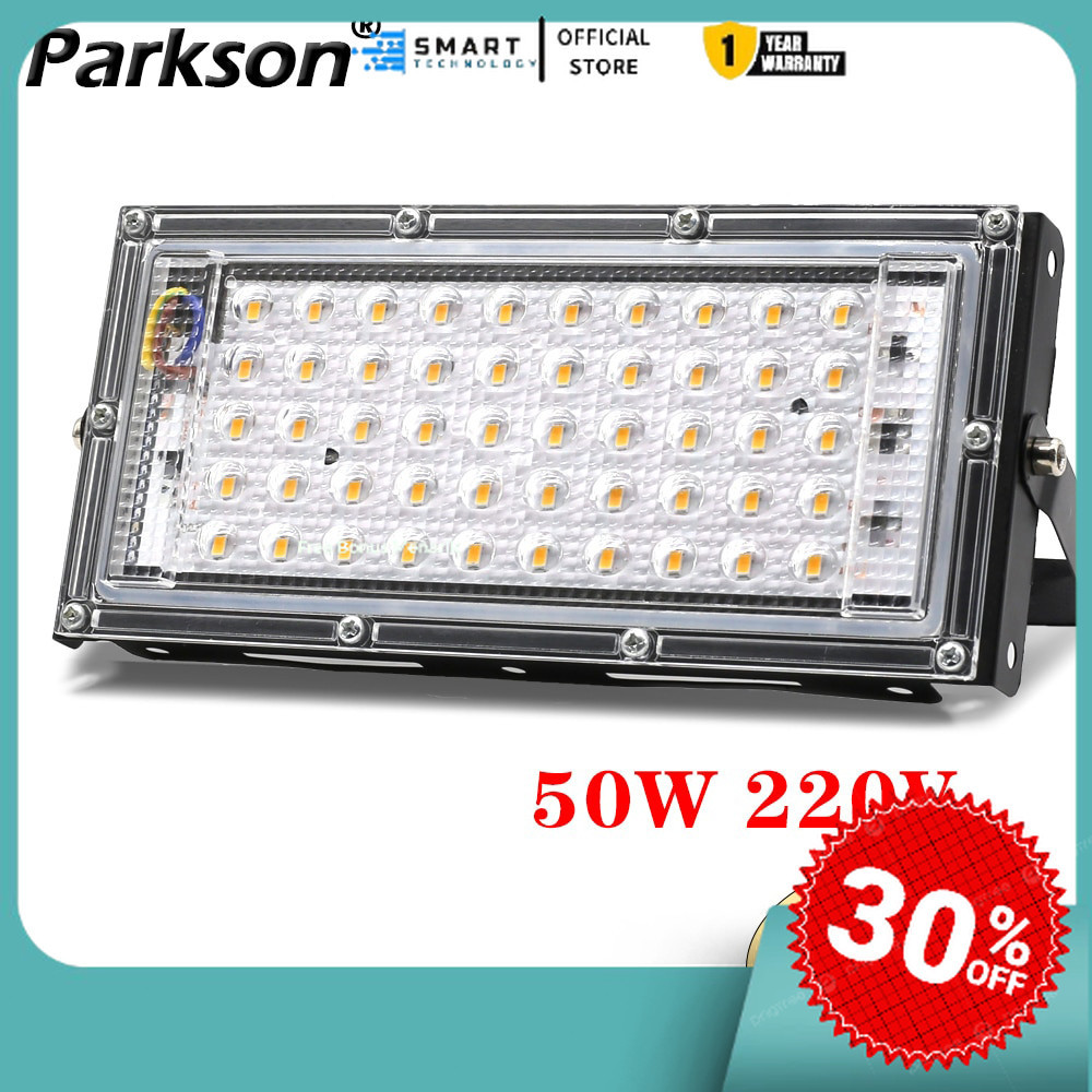 Jual SMART Parkson Lampu Sorot LED Outdoor Floodlight Waterproof Warm White 50W - A8 - Black ...