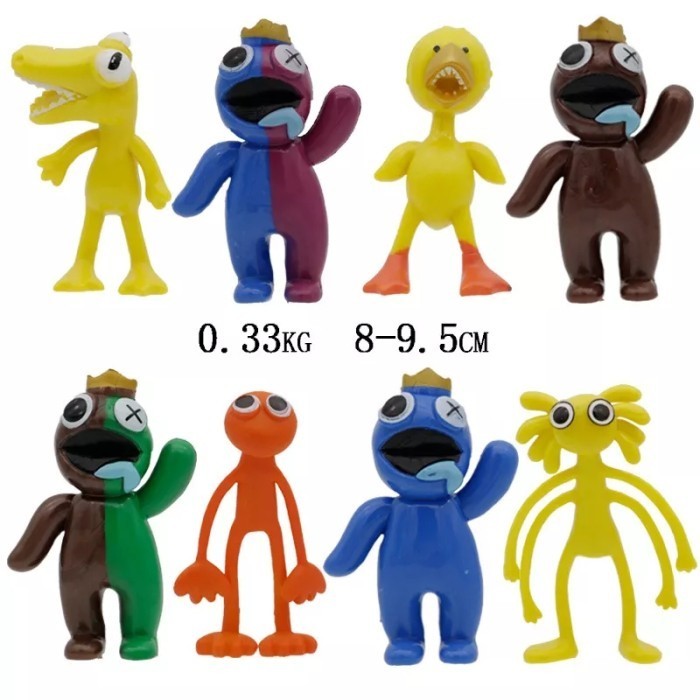 Jual MAINAN RAINBOW FRIENDS SET 8 FIGURE MINIATUR TOPPER CAKE - 6G ...