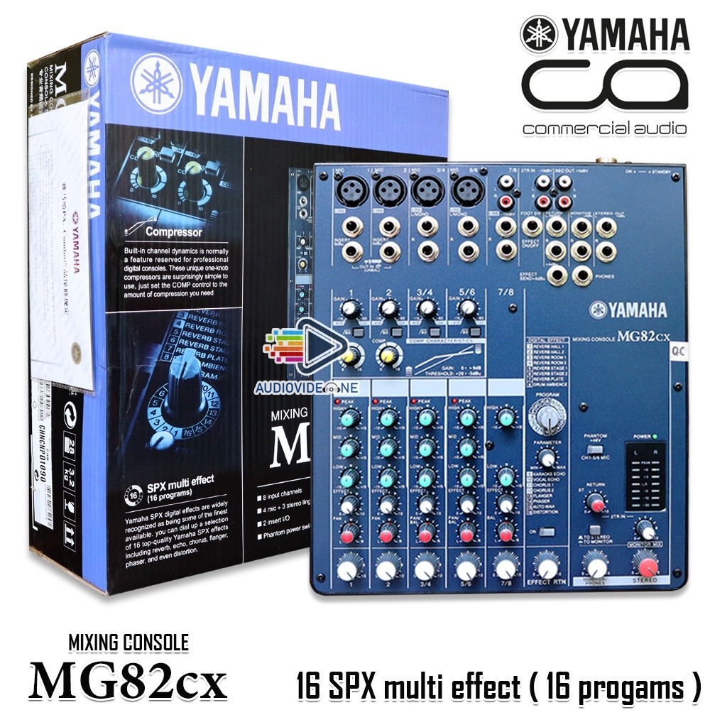 Jual Mixer YAMAHA MG82CX Mikser Audio 8 Chanel 16 Efek Vokal Bisa Record MG 82 CX Series ...
