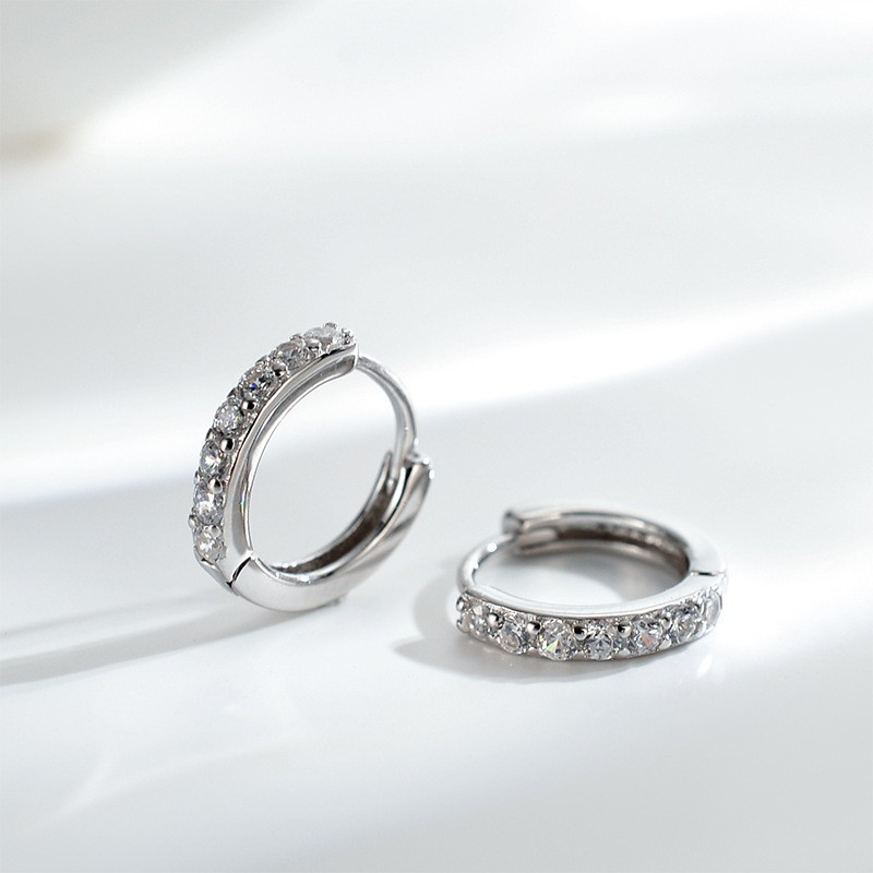 Jual Anting Hoop Titanium silver emas zircon batu titanium korea tusuk ...