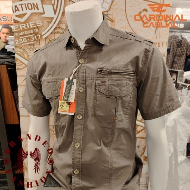 Jual CARDINAL CASUAL KEMEJA LENGAN PENDEK EAKARN0002P 03G COKLAT ...