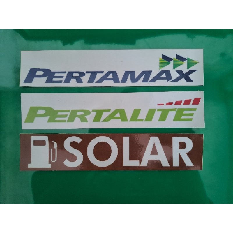 Jual Sticker Pertalite Pertamax Solar Stiker Variasi Casing Pom Mini ...