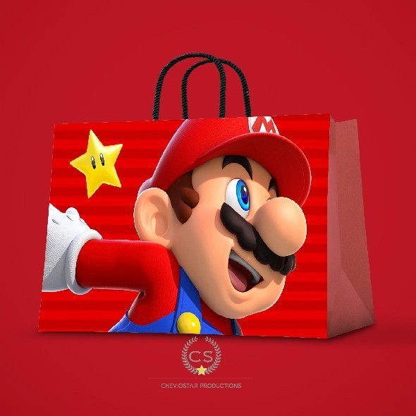 Jual Andriant Paperbag super mario/paper bag kado/paper bag custom ...