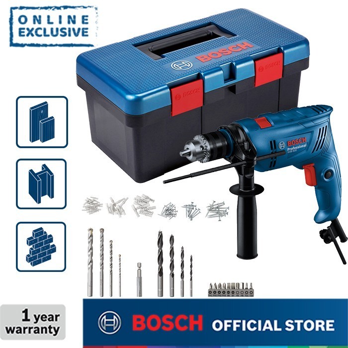 Jual Bosch Bor Impact Listrik Set 600W 13MM GSB 600 FISHERMAN BOX ...