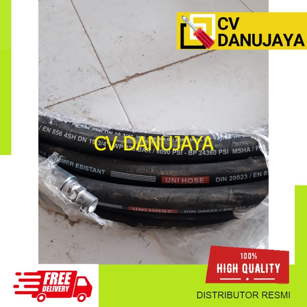 Jual Selang Hidrolik Hose Hydraulic 3/4" Inch High Pressure R2(2 Wire ...