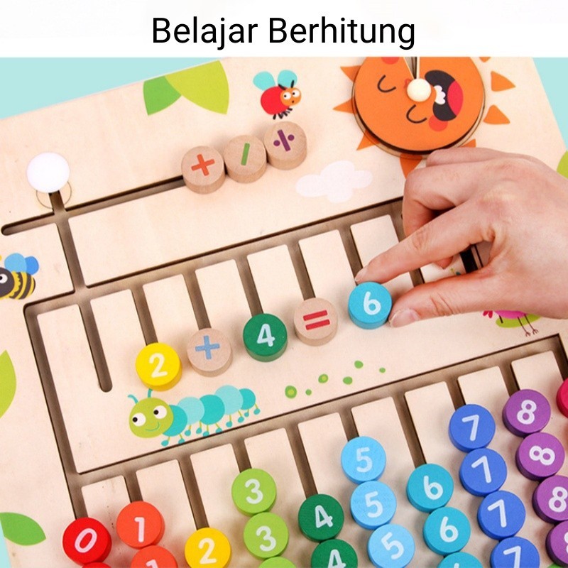Jual Mainan Kayu Anak Edukasi Papan Alur Alat Bantu Peraga Motorik ...