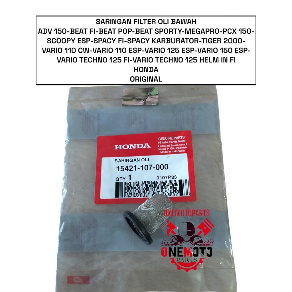 Jual SARINGAN FILTER OLI BAWAH ADV 150 PCX 150 SCOOPY ESP VARIO 110 ESP ...