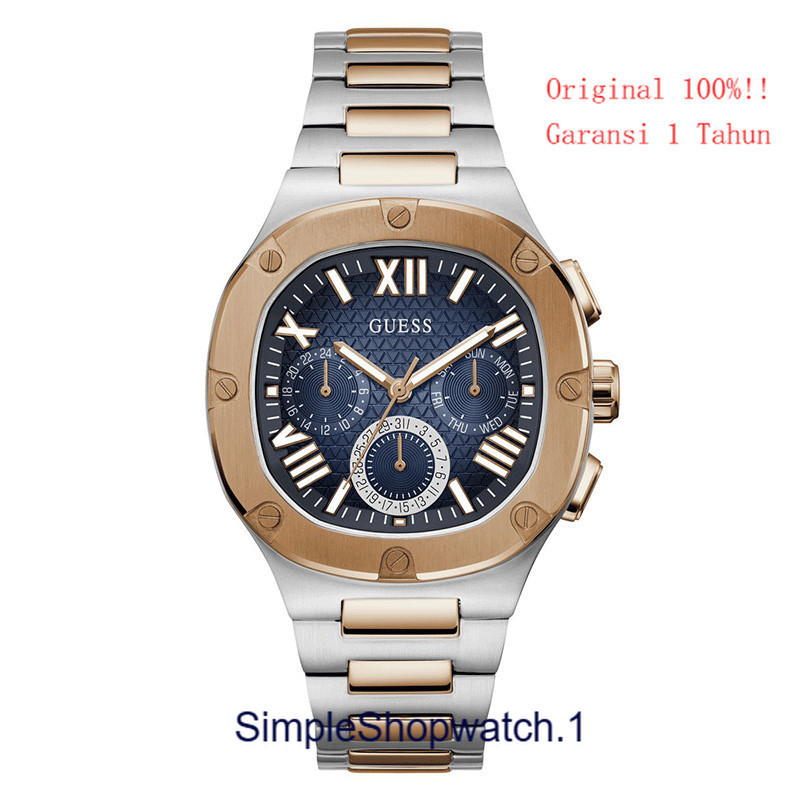 Jual Original 100%!! GUESS GW0572G4 HEADLINE Jam Tangan Pria Rose Blue ...