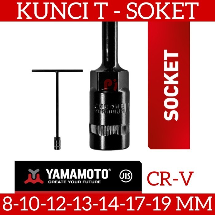 Jual YAMAMOTO Kunci Sok Bentuk Model T Ukuran 8 10 12 13 14 17 19 mm ...