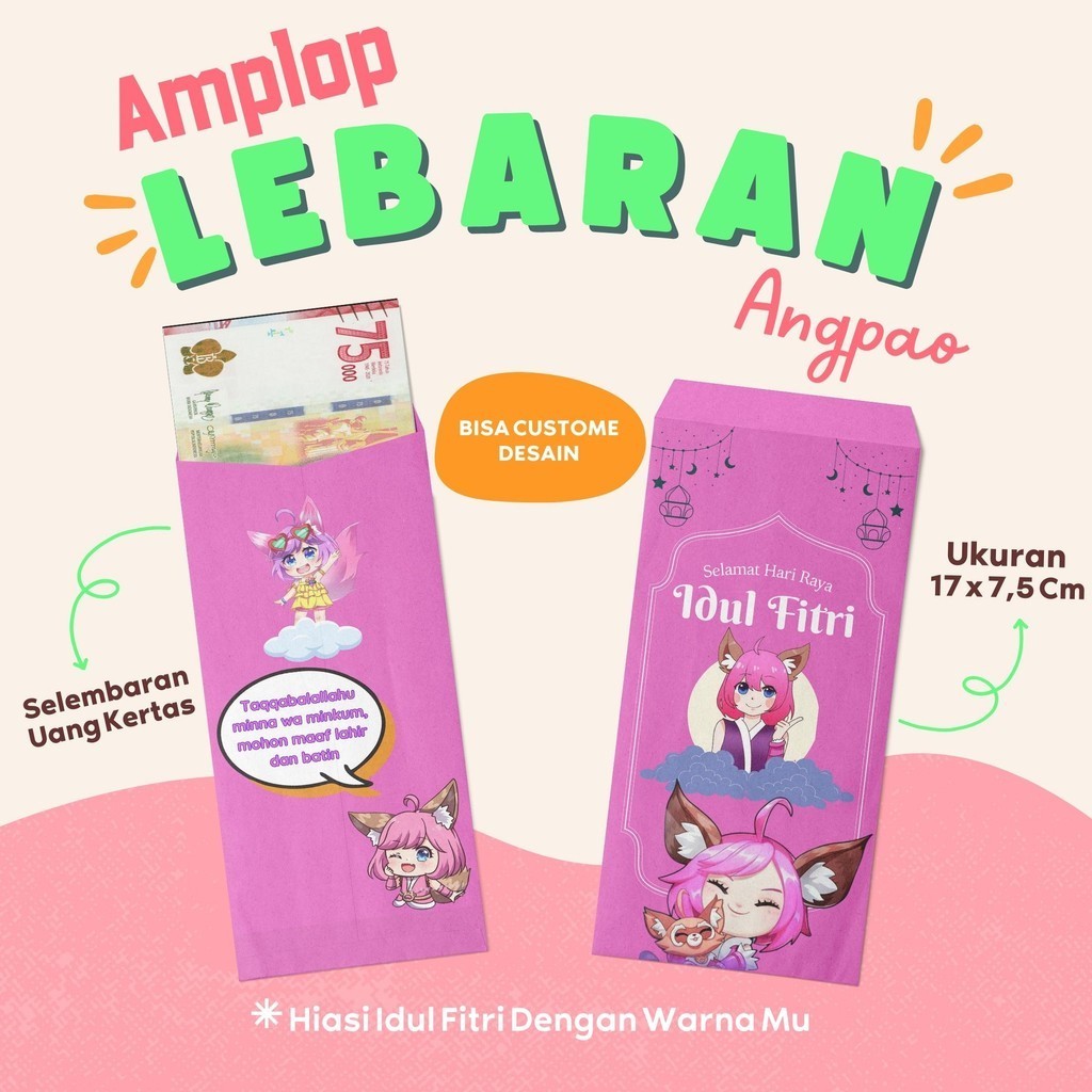Jual AMPLOP ANGPAO IDUL FITRI LUCU MODEL NANA MOBILE LEGENDS MURAH BISA ...
