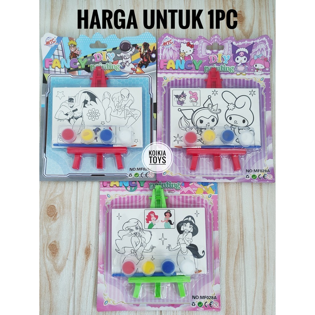 Jual Mainan edukasi Papan lukis set melukis anak dengan stand EASEL ...