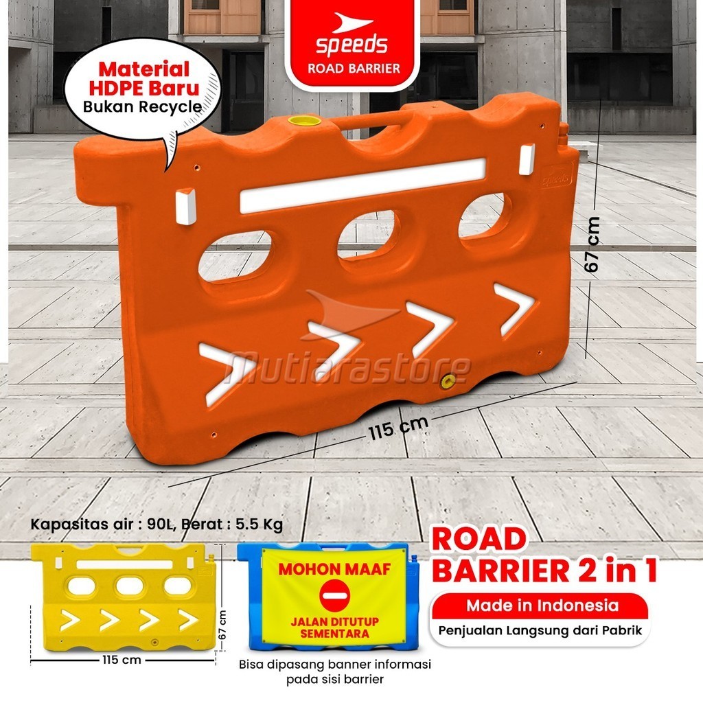 Jual SPEEDS Pembatas Block Water Penutup Jalan Safety Road Barrier Isi ...
