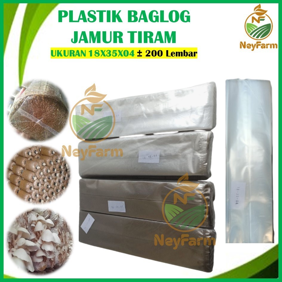 Jual Plastik Baglog Jamur Tiram Ukuran 18x35x04 Isi 200 Lembar | Shopee ...