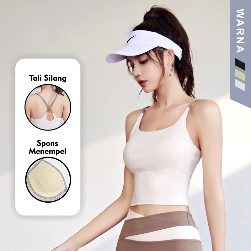 Jual YOUMI Sport Bra Top Atasan Olahraga Yoga Gym Fitness Wanita YM096 ...