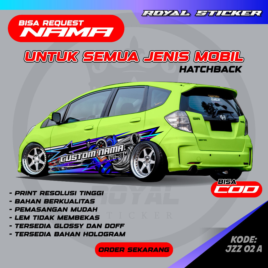 Jual Sticker decal mobil honda jazz brio agya yarus avanza sticker ...