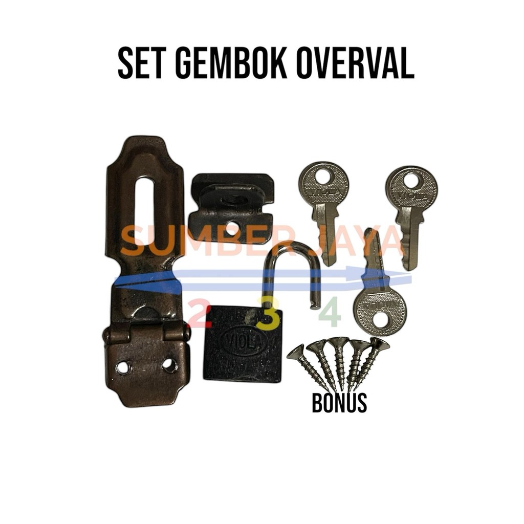 Jual Paket set overpale overval overpal 1,5"" + Gembok 20mm (+SKRUP ...