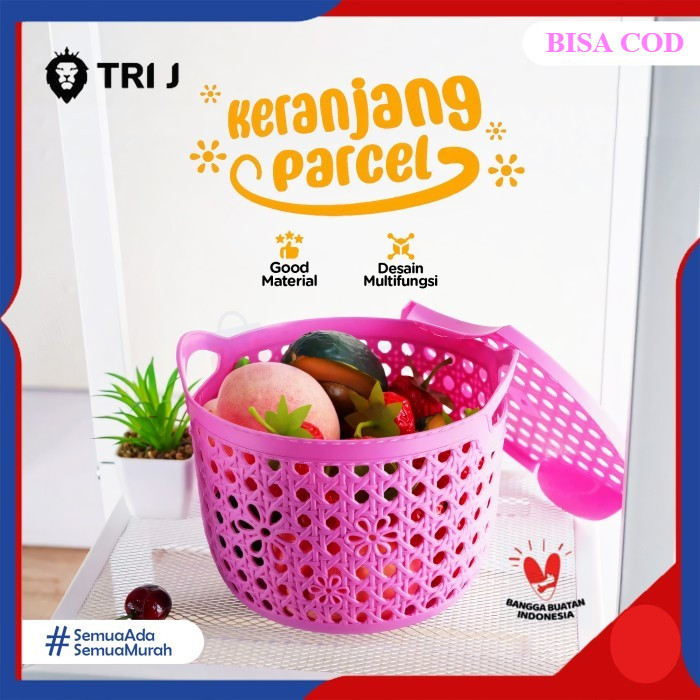 Jual shenarSHOPmksVIOLA KERANJANG PARCEL PLASTIK ROTAN + TUTUP TRI J ...