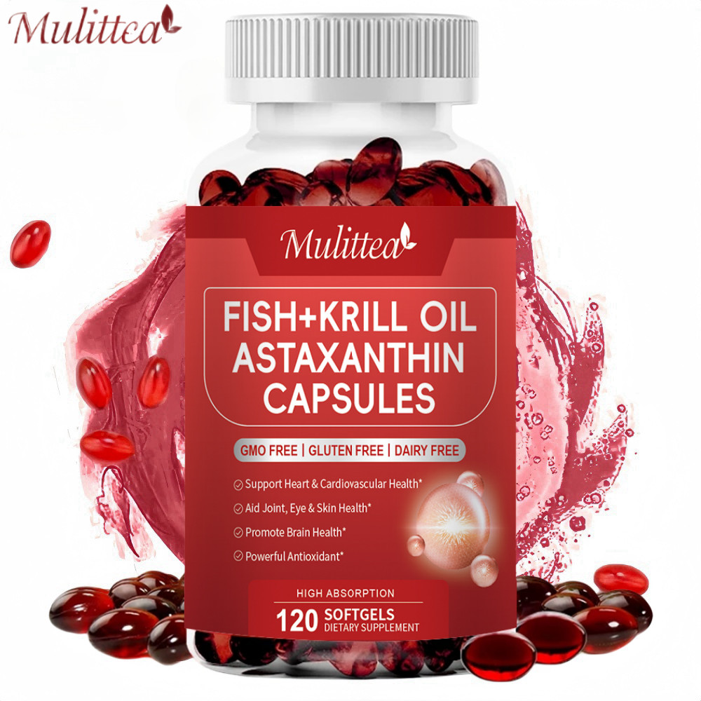 Jual Multitea AstaxanthinSoftgels Fish Oil + Krill Oil, antioksidan ...
