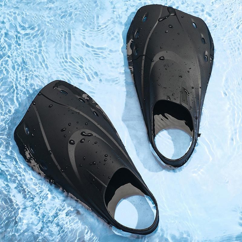 Jual Portable Diving Fins Short Swimming Fins Flippers Snorkeling Fins ...